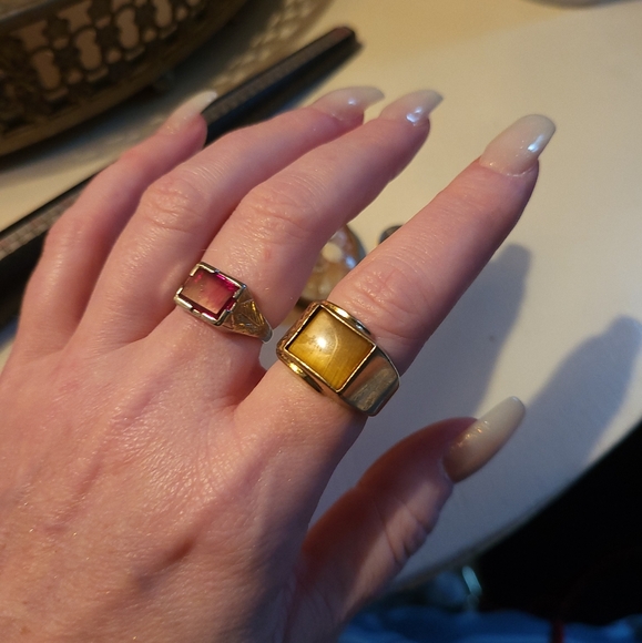 Uncas | Jewelry | Vintage Uncas 4k Gold Filled Tigers Eye Ring | Poshmark